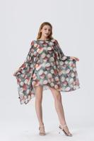 China Plus-Size Women's 3D Floral Print Sun-Protective Blouse - Breathable Fabric Short-Sleeve Top for Spring, Summer, and Fall for sale