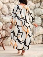 China Plus Size Printed Top with Asymmetrical Hem and Breathable Fabric for Summer for sale
