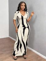China Sexy Fitted Floral Maxi Dress with Breathable Fabric for Summer for sale