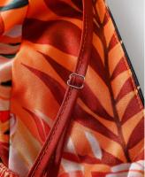 China Floral Print Midi Dress with Lightweight Fabric for Elegant Vacation Wear for sale
