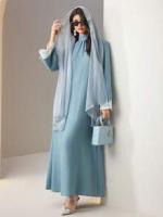 China Al Najma Elegant Arabian Dress with Handmade Floral Appliqué, Lightweight Wrinkle-Resistant Fabric, and Hidden Side Zipper for sale