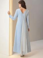 China Women's Long Sleeve Tassel Decor Arabian Dress Loose Fit Abaya for Modest Wear for sale