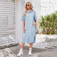 China Round Collar Bodycon Dress with Side Ruched Detailing and Lightweight Breathable Soft Fabric for sale