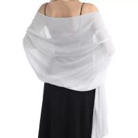 China Women's Lightweight Chiffon Beach Cover-Up with Elegant Off-Shoulder Wrap Design for Versatile Wear for sale