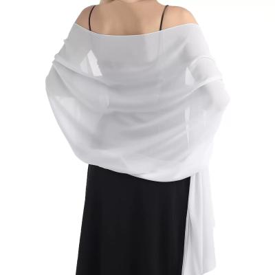 China Women's Lightweight Chiffon Beach Cover-Up with Elegant Off-Shoulder Wrap Design for Versatile Wear for sale