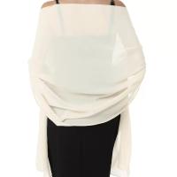 China Women's Lightweight Chiffon Beach Cover-Up with Elegant Off-Shoulder Wrap Design for Versatile Wear for sale