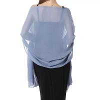 China Women's Lightweight Chiffon Beach Cover-Up with Elegant Off-Shoulder Wrap Design for Versatile Wear for sale