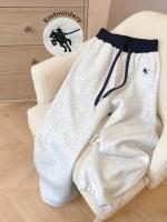 China Resyla Women's Embroidered Contrast Color Drawstring Waist Casual Sweatpants for sale