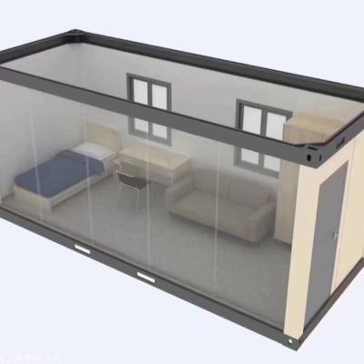 China Office Building Prefabricated Container House  With Light Steel Frame & Sandwich Panel for sale