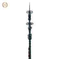 China 30m Hot Dip Galvanized Telecommunication Poles ASTM A572 GR65 Steel for sale