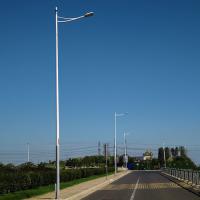 China Customizable Design Solar Street Light Pole Hot Dip Galvanized Steel For Outdoor Lighting Needs for sale