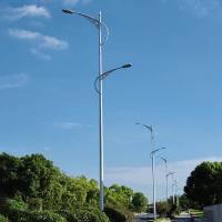 China Customizable Street Light Pole Design with Hot-Dip Galvanized Steel Material for sale
