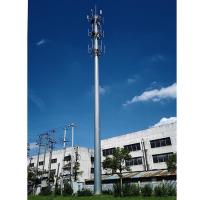 China Powder Coated 40m Steel Antennas Monopoles With Platform for sale