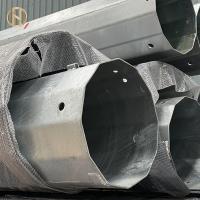 China Hot-dip Galvanized Electrical Power Pole and Steel Utility Pole with 160 km/h Wind Resistance for Round or Polygonal Transmission Line Pole for sale