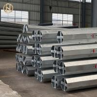 China Hot-dip Galvanized Electrical Power Pole and Steel Utility Pole with 160 km/h Wind Resistance for Round or Polygonal Transmission Line Pole for sale