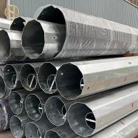 China Hot-dip Galvanized Electrical Power Pole and Steel Utility Pole with 160 km/h Wind Resistance for Round or Polygonal Transmission Line Pole for sale