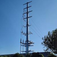 China Hot-dip Galvanized Electrical Power Pole and Steel Utility Pole with 160 km/h Wind Resistance for Round or Polygonal Transmission Line Pole for sale