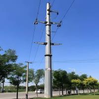 China Hot-dip Galvanized Electrical Power Pole and Steel Utility Pole with 160 km/h Wind Resistance for Round or Polygonal Transmission Line Pole for sale