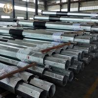 China 25FT-45FT Octagonal Polygonal Hot Dip Galvanized Electric Distribution Steel Power Pole for sale