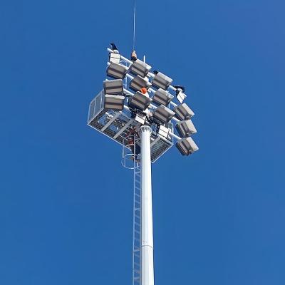 China High Mast Pole Stadium Lighting Featuring Galvanized Steel Construction and Multiple Height Options from 15 to 40 Meters for sale
