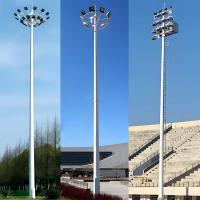 China 15m to 50m Adjustable High Pole Light Stadium High Mast Light Pole Hot Selling Galvanized High Mast Lighting Steel Pole for sale