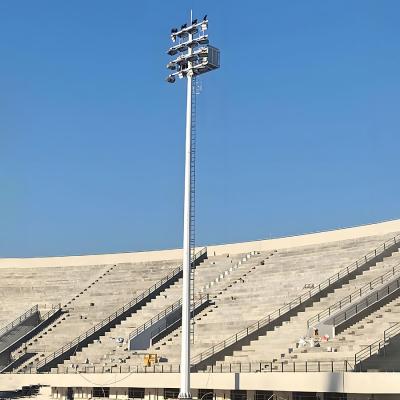 China High Mast Pole Polygonal Stadium Lighting Pole with Wide Angled Lights and High Luminous Flux for Stadium Illumination for sale