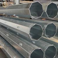 China Galvanized Octagonal Steel Utility Power Pole for Electrical Infrastructure for sale