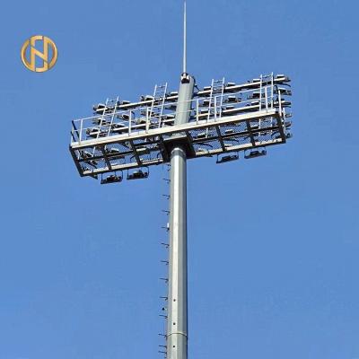 China High Mast Lighting Pole with Auto Lifting System | 20M 25M 30M 35M Stadium & Airport Light Tower | IP65 Hot-Dip Galvanized for sale