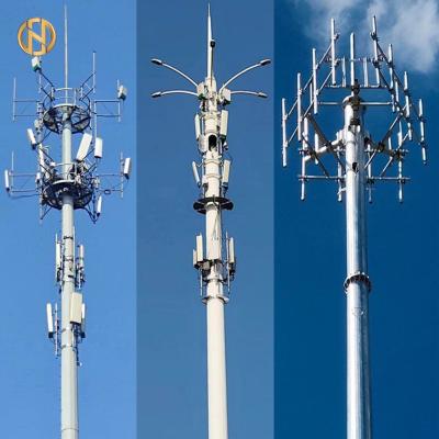 China Q355 Galvanized Steel Monopole Telecommunication Tower (15m-45m) | Custom Cell Tower Manufacturer for sale