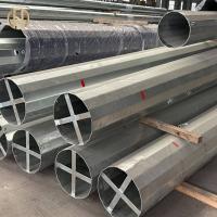 China Q355 Hot Dip Galvanized Steel Power Transmission Pole, 12/16 Sided Slip Joint Electrical Utility Tower (AVE ≥ 86μm) for sale
