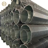 China Q355 Hot Dip Galvanized Steel Power Transmission Pole, 12/16 Sided Slip Joint Electrical Utility Tower (AVE ≥ 86μm) for sale