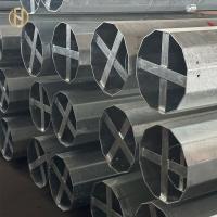 China Q355 Hot Dip Galvanized Steel Power Transmission Pole, 12/16 Sided Slip Joint Electrical Utility Tower (AVE ≥ 86μm) for sale