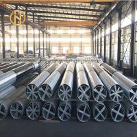 China Q355 Hot Dip Galvanized Steel Power Transmission Pole, 12/16 Sided Slip Joint Electrical Utility Tower (AVE ≥ 86μm) for sale