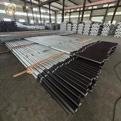 China 7M Galvanized Mild Steel Monopole, FUTAO Swaged Tubular Pole for Electric Power Transmission for sale