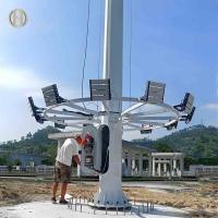 China 25M-45M Automatic Raising & Lowering High Mast Light Tower: Galvanized Tubular Steel Pole with Winch System for Airports and Stadiums for sale