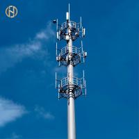 China Galvanized 5G Communication Steel Pole for Outdoor Telecom Tower | Custom Monopole Cell Antenna Mast from China Manufacturer for sale