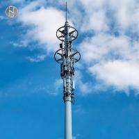 China Galvanized 5G Communication Steel Pole for Outdoor Telecom Tower | Custom Monopole Cell Antenna Mast from China Manufacturer for sale
