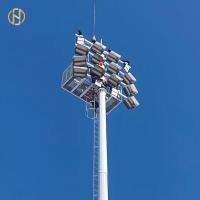 China FUTAO Source Factory Galvanized 20m 30m High Mast Pole with Motorized Lift System Multi-head LED Light for Football Tennis Stadium Global Export for sale