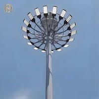China FUTAO Source Factory Galvanized 20m 30m High Mast Pole with Motorized Lift System Multi-head LED Light for Football Tennis Stadium Global Export for sale
