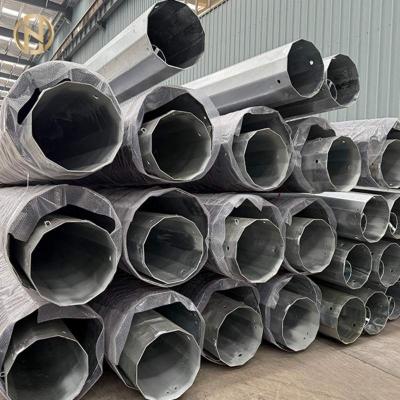 China 10m-12m 11KV-33KV Hot Dip Galvanized Steel Electrical Pole – Reliable Power Distribution Solution for Southeast Asia for sale