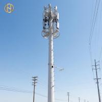 China Hot‑Dip Galvanized Telecommunication Steel Pole – TIA/EIA‑222 Compliant, 20‑50m for 4G/5G Base Stations for sale