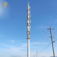 China Hot‑Dip Galvanized Telecommunication Steel Pole – TIA/EIA‑222 Compliant, 20‑50m for 4G/5G Base Stations for sale