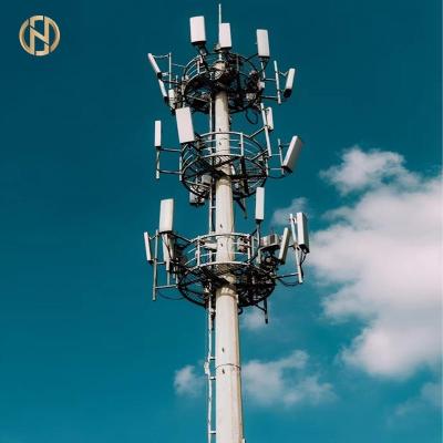 China Hot‑Dip Galvanized Telecommunication Steel Pole – TIA/EIA‑222 Compliant, 20‑50m for 4G/5G Base Stations for sale