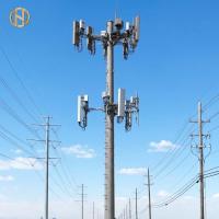China Hot‑Dip Galvanized Telecommunication Steel Pole – TIA/EIA‑222 Compliant, 20‑50m for 4G/5G Base Stations for sale
