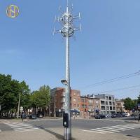 China Hot‑Dip Galvanized Telecommunication Steel Pole – TIA/EIA‑222 Compliant, 20‑50m for 4G/5G Base Stations for sale