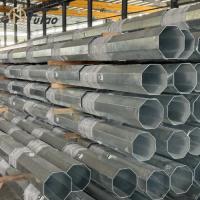 China 11m 11kV-33kV Hot Dip Galvanized Steel Electrical Pole – Q235B / Q355B Octagonal Utility Pole for Medium-Voltage Overhead Lines for sale