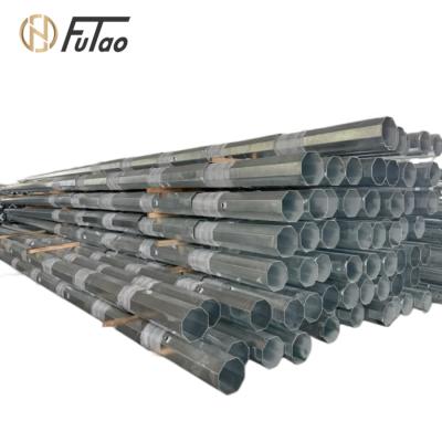 China 11m 11kV-33kV Hot Dip Galvanized Steel Electrical Pole – Q235B / Q355B Octagonal Utility Pole for Medium-Voltage Overhead Lines for sale