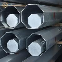 China Custom 9m-12m Octagonal Steel Utility Pole, ASTM A123 Hot Dip Galvanized, 200-800daN Slip Joint for Power Line for sale