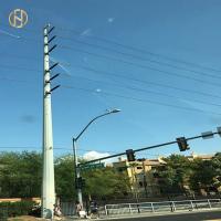 China Custom 9m-12m Octagonal Steel Utility Pole, ASTM A123 Hot Dip Galvanized, 200-800daN Slip Joint for Power Line for sale