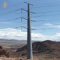 China Custom 9m-12m Octagonal Steel Utility Pole, ASTM A123 Hot Dip Galvanized, 200-800daN Slip Joint for Power Line for sale